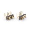 10 pin female right angle spring contact connector