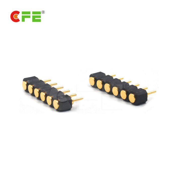 2.54 mm pitch 6 pin female pogo test pins connector