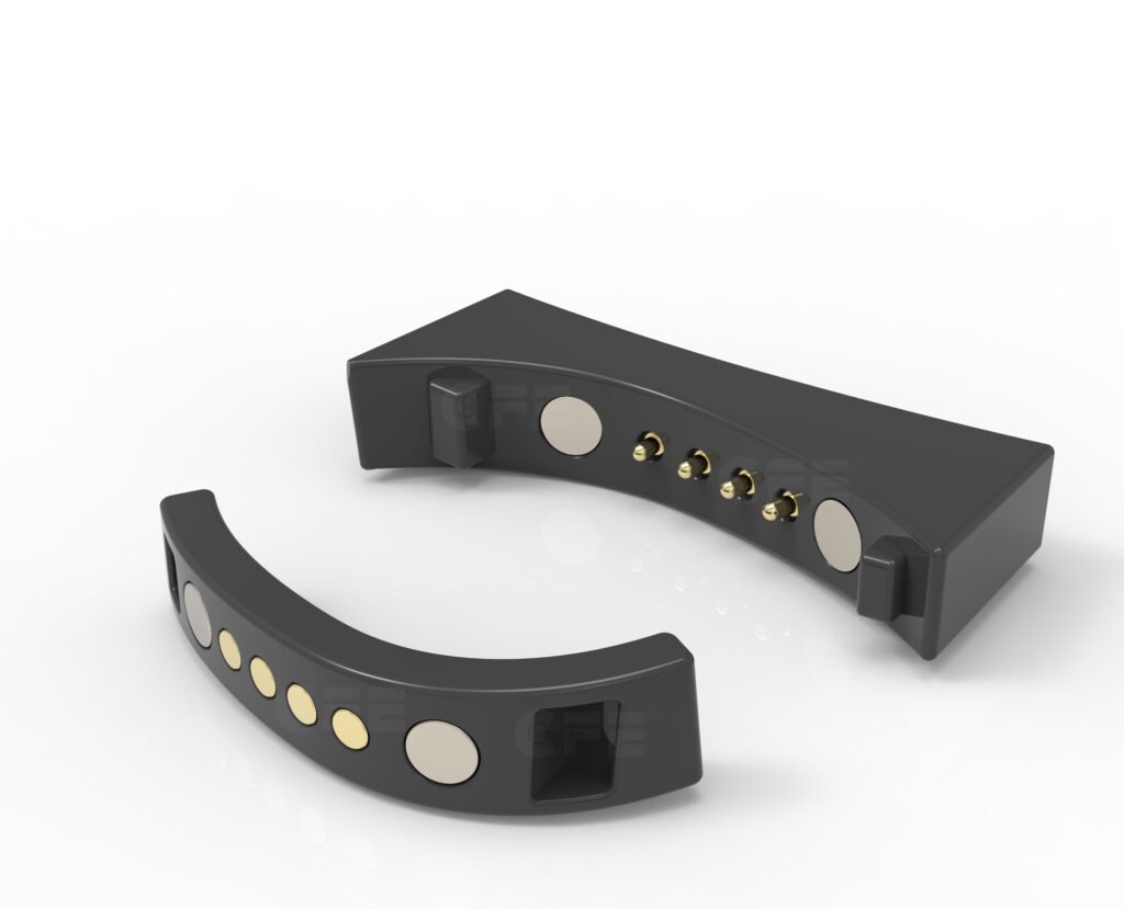 Custom spring connector operation | Pogo pin application | magnetic cable