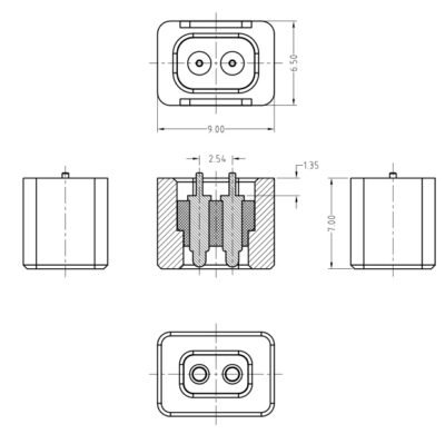 2 Pin Magnetic DC Power Connector - CFECONN