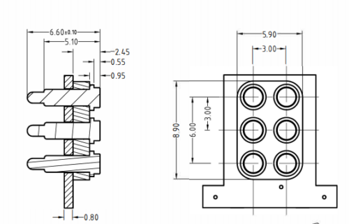 6 Pin Electrical Magnetic Power Cable Connector - CFECONN