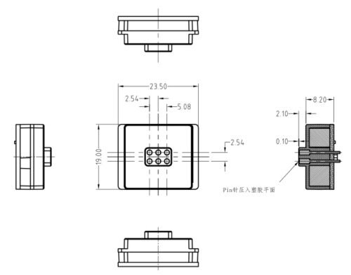 6 Pin Magnetic Cable Charger Connector - CFECONN
