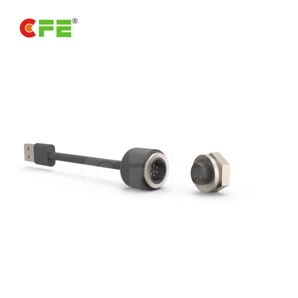 Magnetic wire connector with 2 pin usb magnetic connector